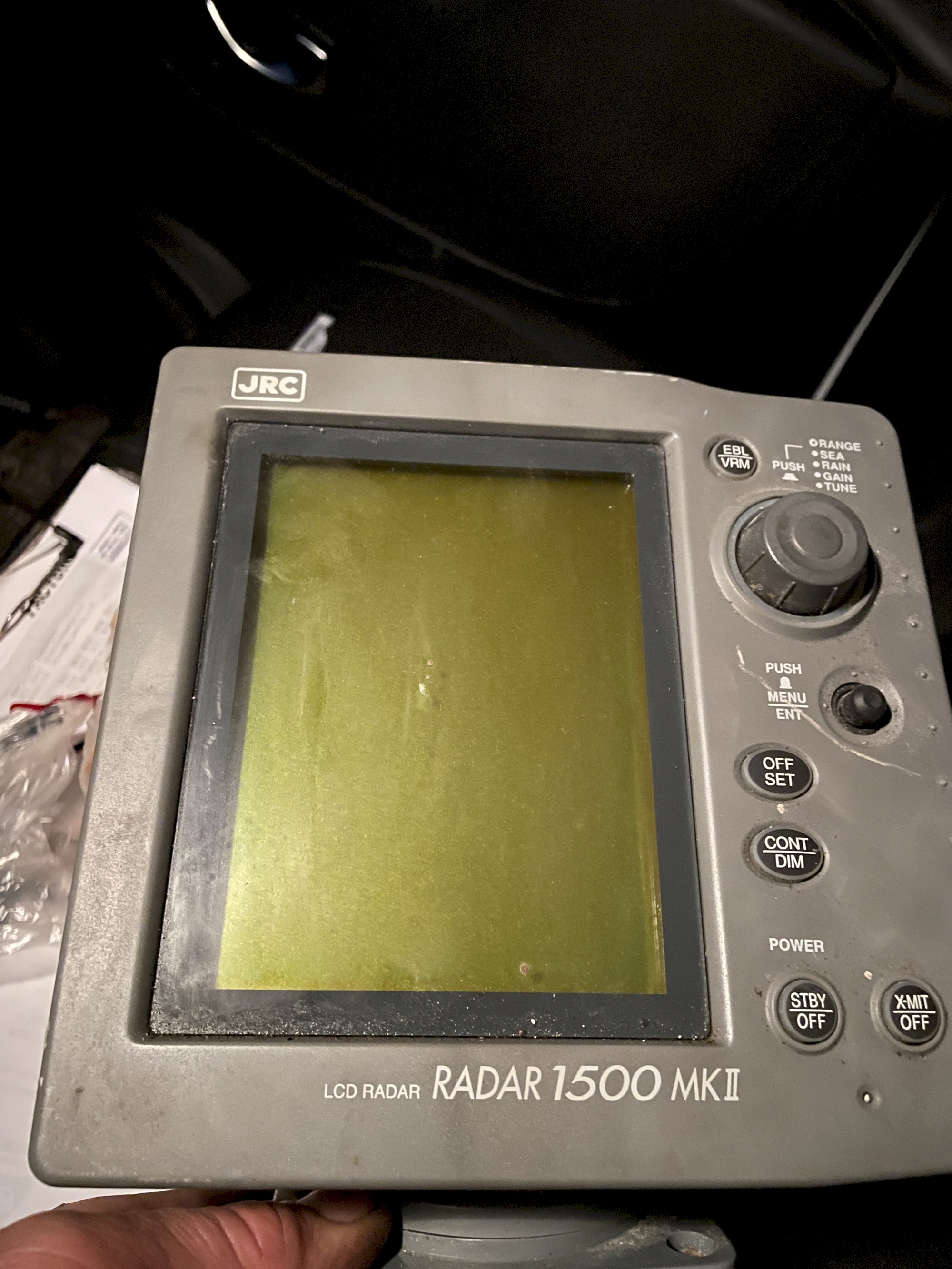 radar JRC 1500 MK II avec faisceau complet